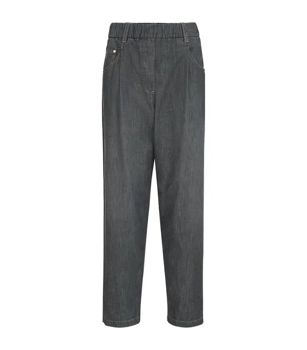 Brunello Cucinelli Denim Tapered Trousers