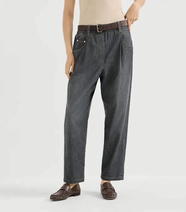 Brunello Cucinelli Denim Tapered Trousers