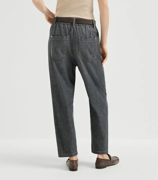 Brunello Cucinelli Denim Tapered Trousers