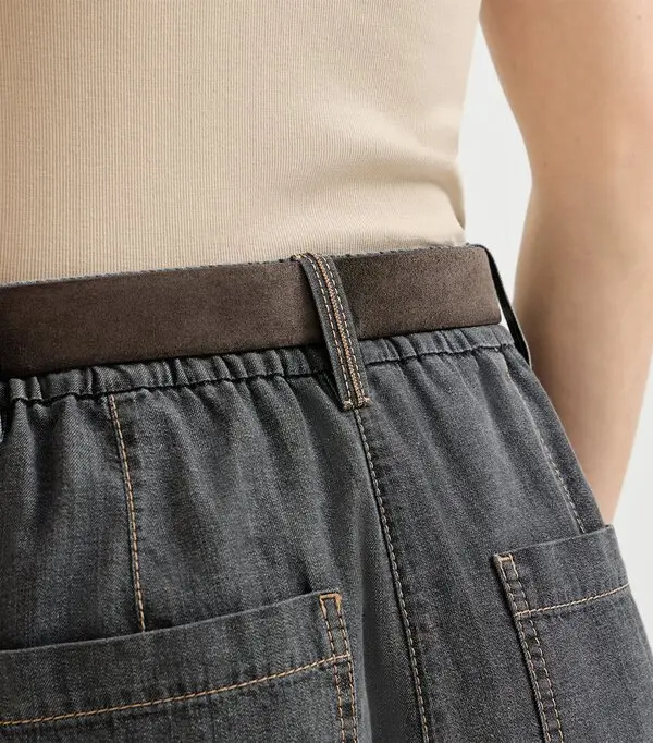 Brunello Cucinelli Denim Tapered Trousers