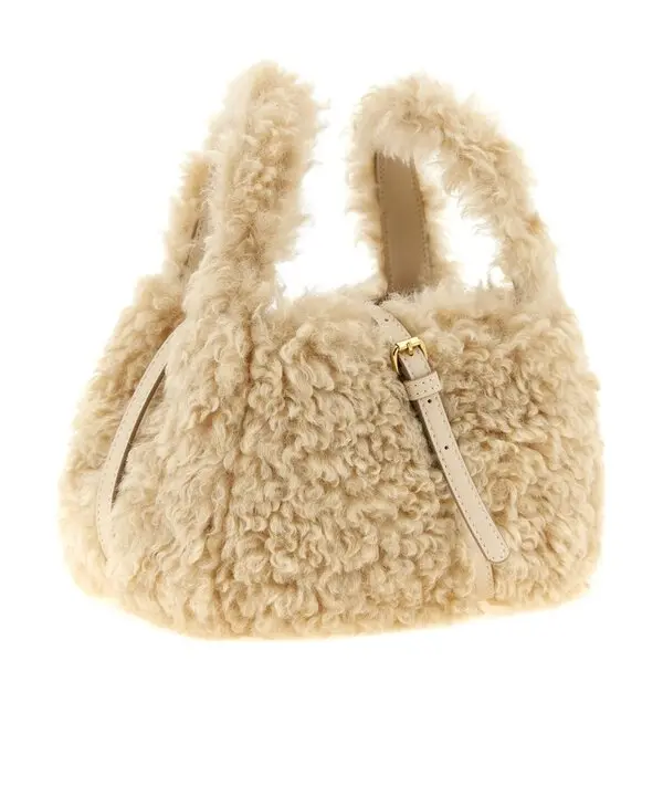 Stella McCartney Stella Logo Faux-shearling Tote Bag