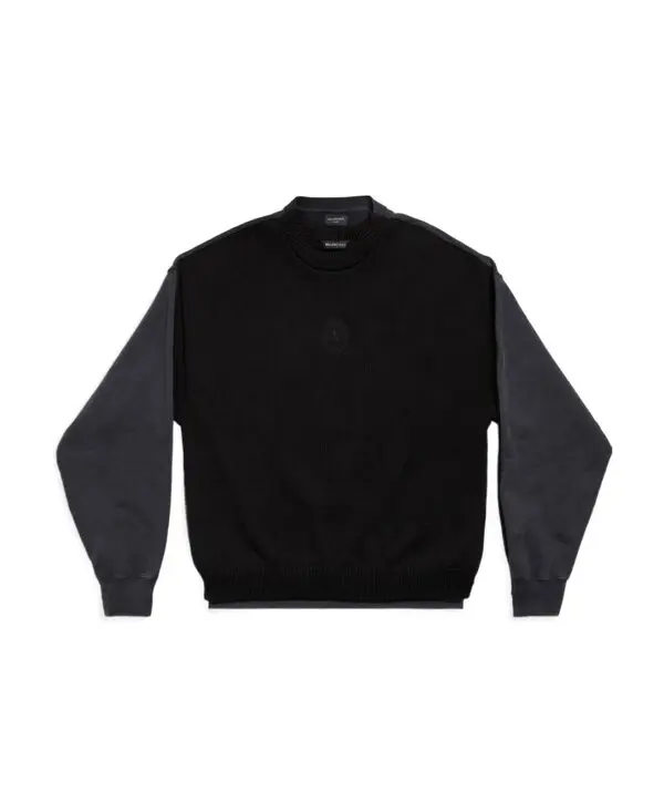 Balenciaga Political Campaign Hybrid Knitted Jumper - Black