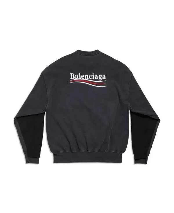 Balenciaga Political Campaign Hybrid Knitted Jumper - Black