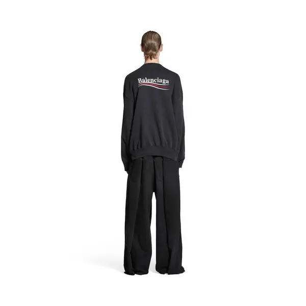 Balenciaga Political Campaign Hybrid Knitted Jumper - Black