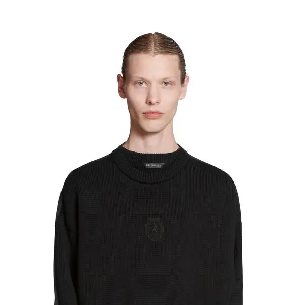 Balenciaga Political Campaign Hybrid Knitted Jumper - Black