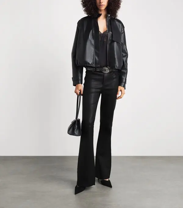 FRAME The Flared Leather Trousers