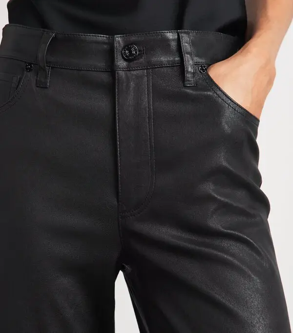 FRAME The Flared Leather Trousers