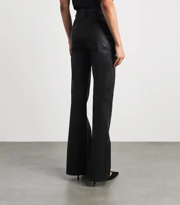 FRAME The Flared Leather Trousers