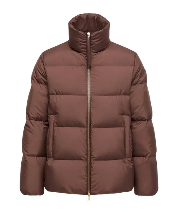 Moncler Vivantesse Short Down Jacket - Brown
