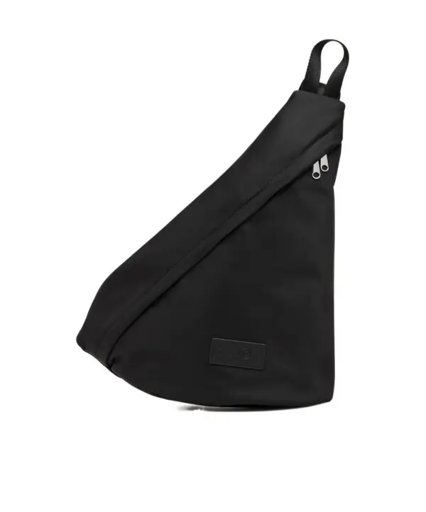 MAISON MARGIELA Logo-patch Triangular Shoulder Bag - Black