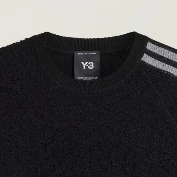 Y3 Knitted 3-stripes Fringy Sweater