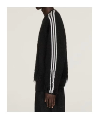 Y3 Knitted 3-stripes Fringy Sweater