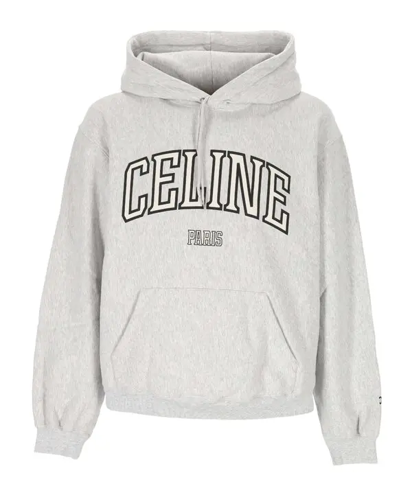 Celine Long-sleeve Hooded Sweatshirt - White