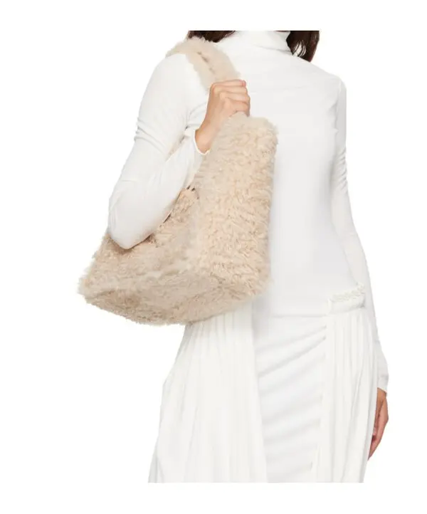 Stella McCartney Stella Logo Faux-shearling Tote Bag