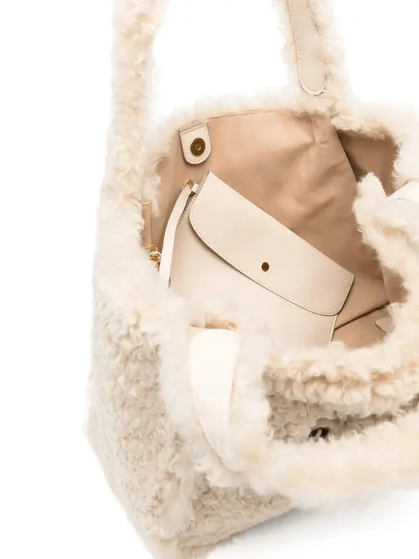 Stella McCartney Stella Logo Faux-shearling Tote Bag