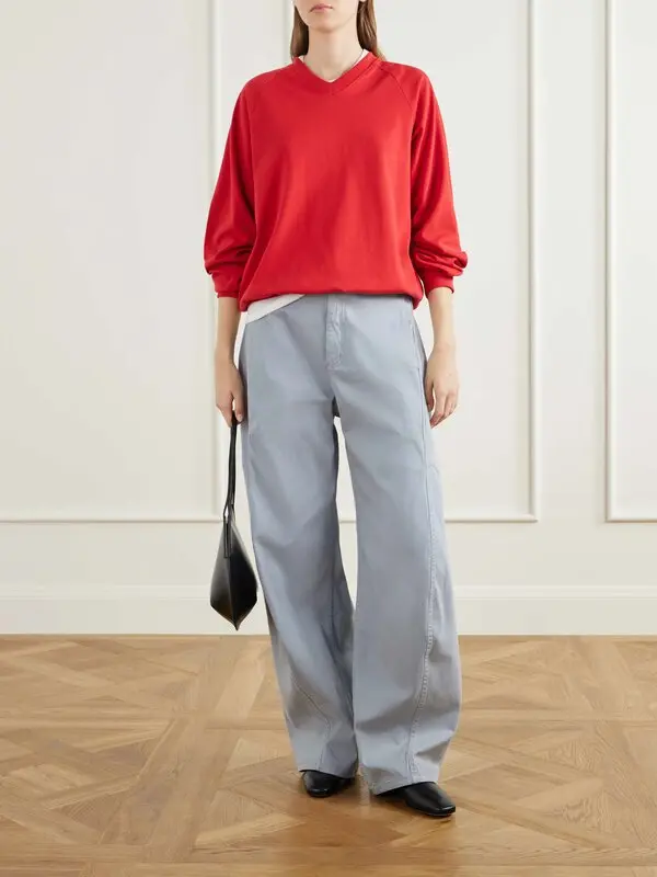 Tibi Sid Lyocell-blend Twill Wide-leg Pants