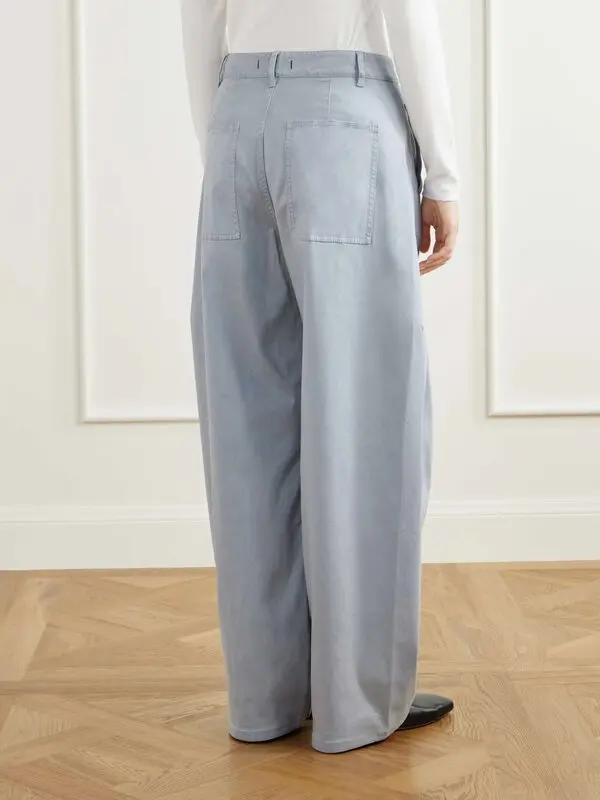 Tibi Sid Lyocell-blend Twill Wide-leg Pants