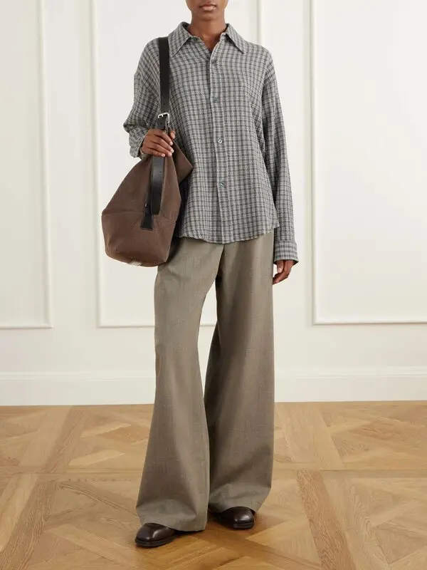 MFPEN Vacation Checked Cotton-blend Shirt