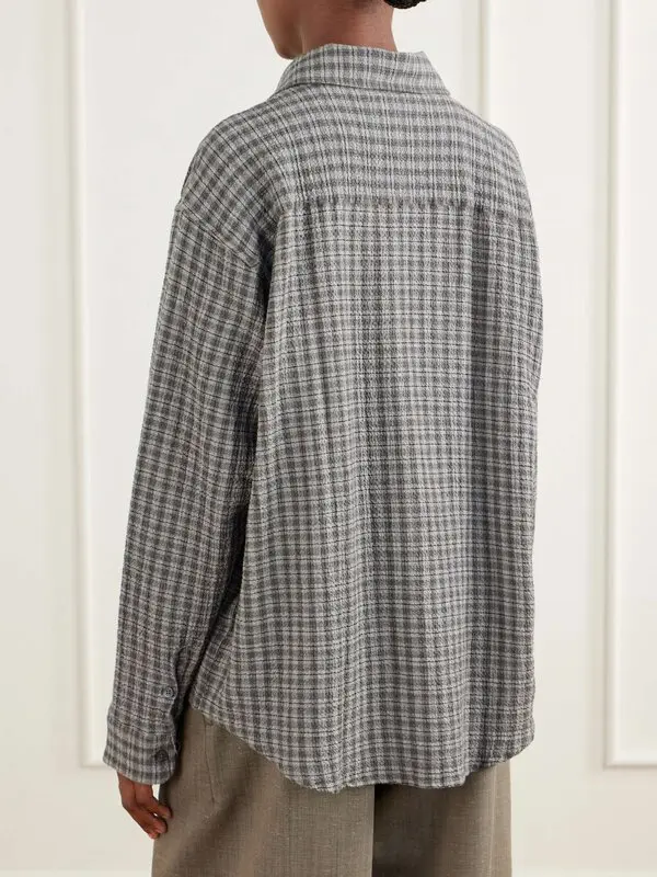 MFPEN Vacation Checked Cotton-blend Shirt