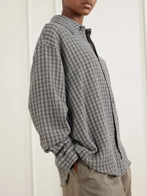 MFPEN Vacation Checked Cotton-blend Shirt