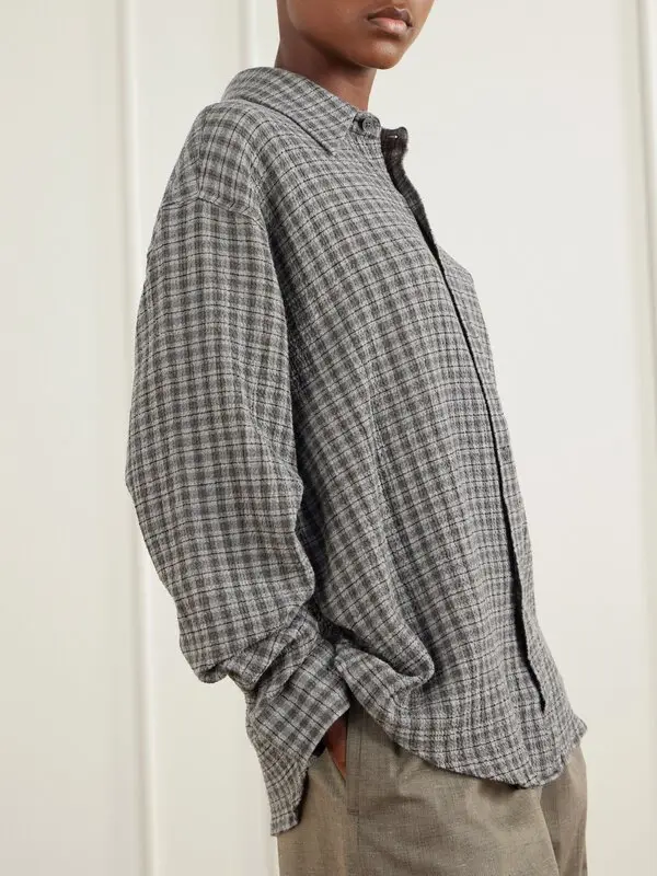 MFPEN Vacation Checked Cotton-blend Shirt