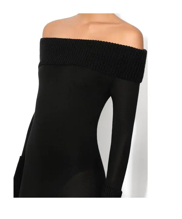 Alaïa Merino Off-shoulder Dress