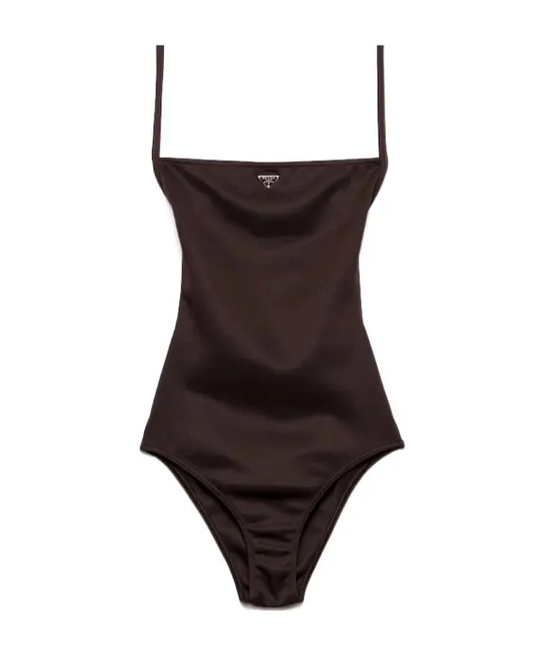 Prada Interlock Knit One-piece Swimsuit