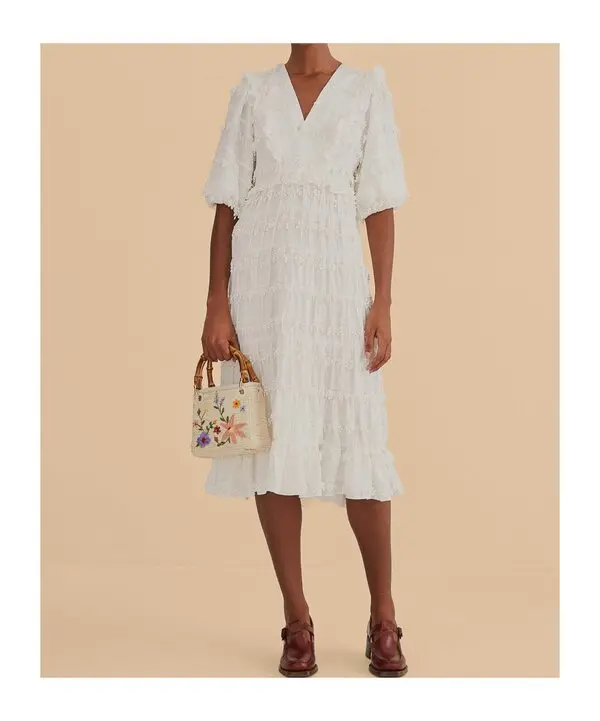 Farm Rio Ruffles Trim Dress