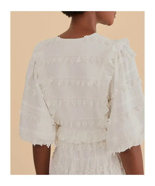 Farm Rio Ruffles Trim Dress