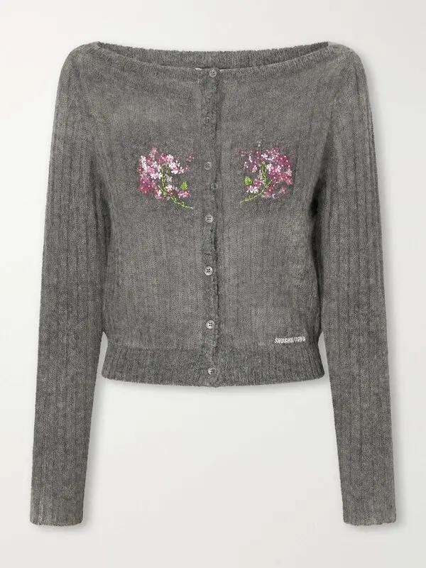 SHUSHU/TONG Embellished Knitted Cardigan