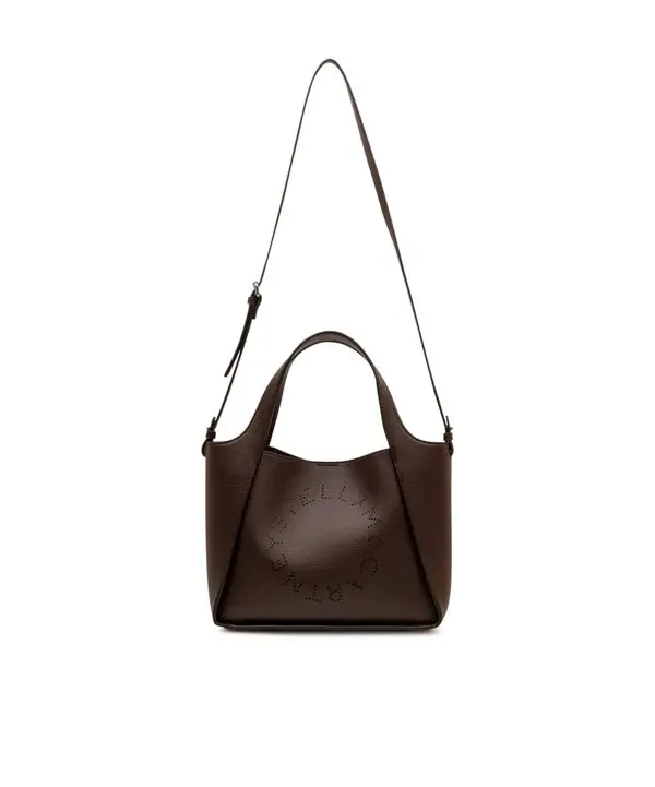 Stella McCartney Logo Perforated Shoulder Bag
