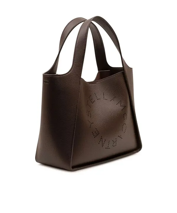 Stella McCartney Logo Perforated Shoulder Bag