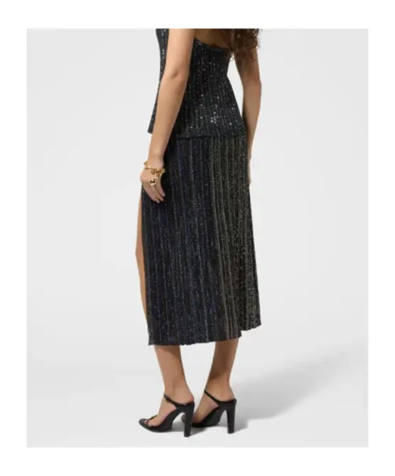 Missoni Sequin-embellished Side-slit Midi Skirt