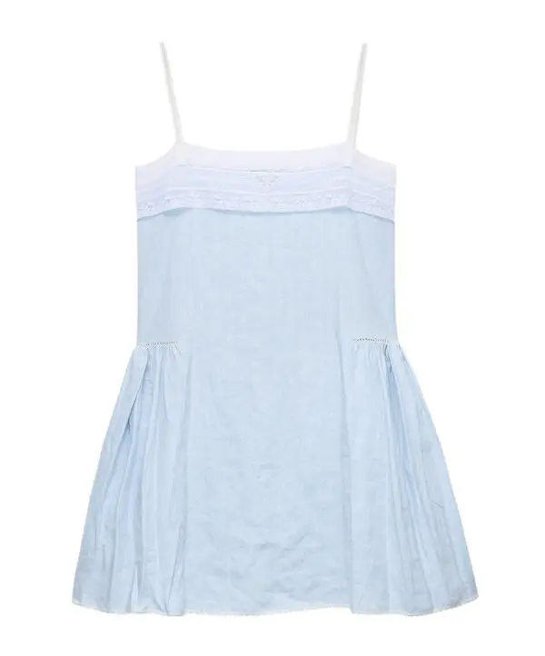 Prada Embroidered Linen Mini-dress
