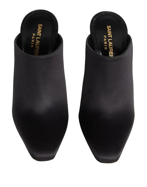 Saint Laurent Satin Pointed-toe Mules