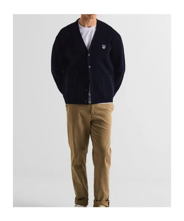 Maison Kitsuné Vneck Knit Cardigan