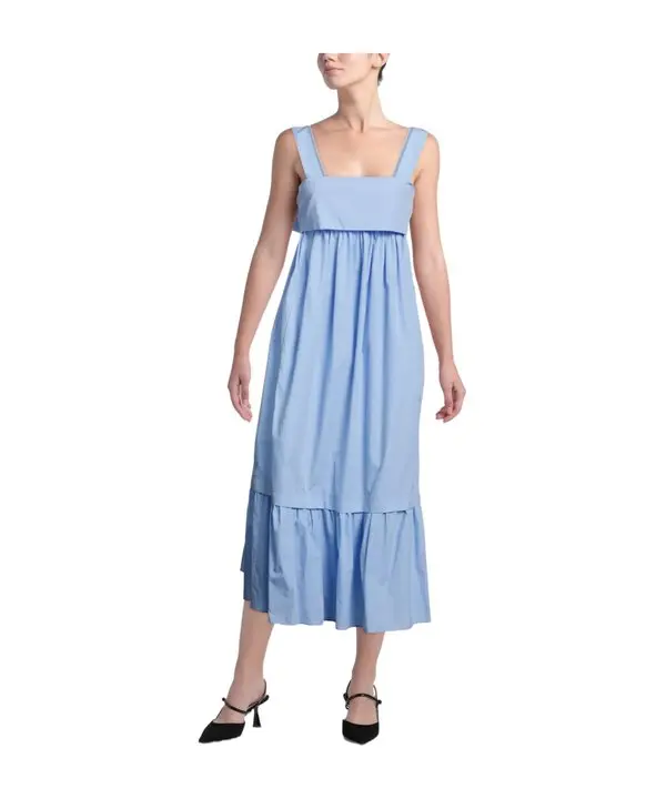 Chloé Sleeveless Square-neck Solid-color Dress