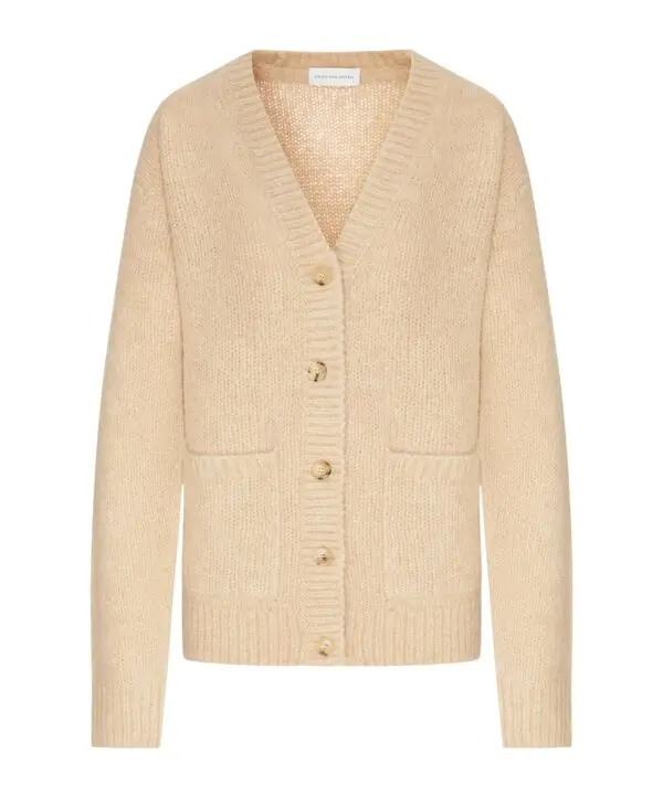 Dries Van Noten V-neck Knit Cardigan - Ecru