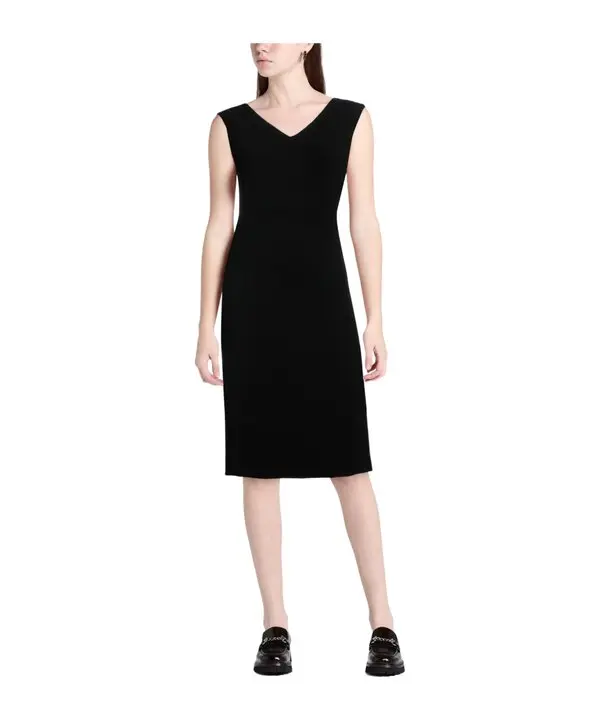Dolce & Gabbana Sleeveless Solid-colored V-neck Dress