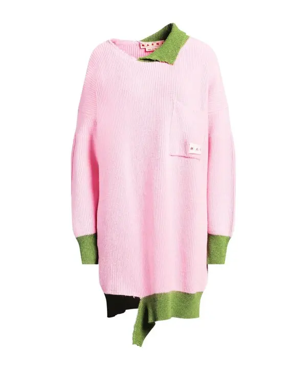 Marni Two-tone Knitted Dress - Pink