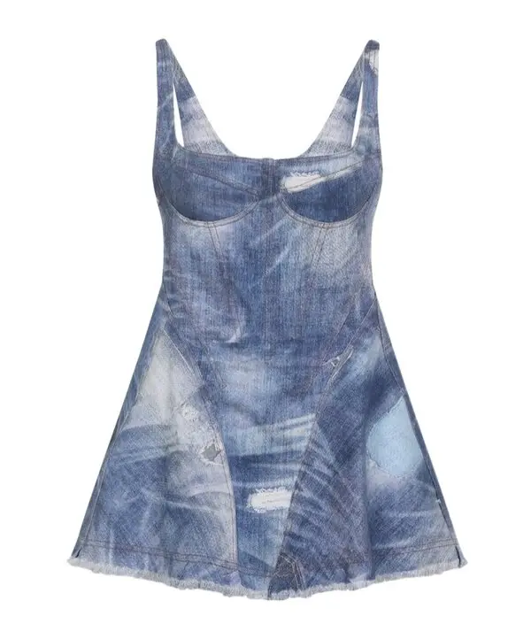 Roberto Cavalli Distressed Mini Dress