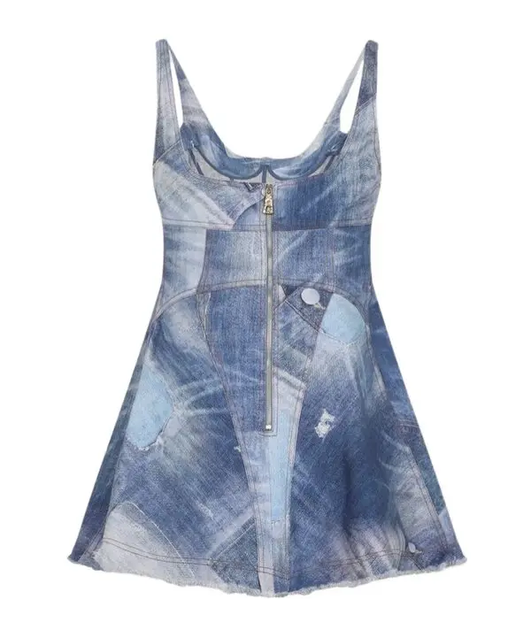 Roberto Cavalli Distressed Mini Dress