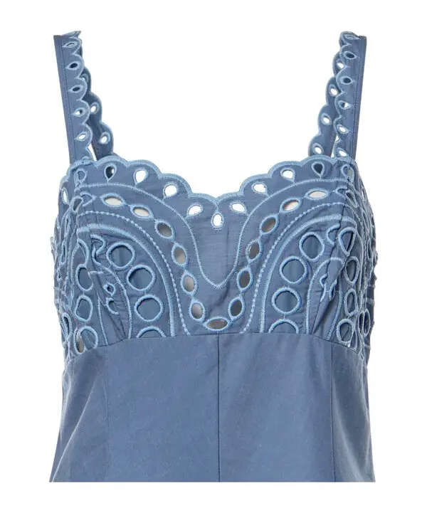 Charo Ruiz Ibiza Caspian Broderie-anglaise Asymmetric Dress