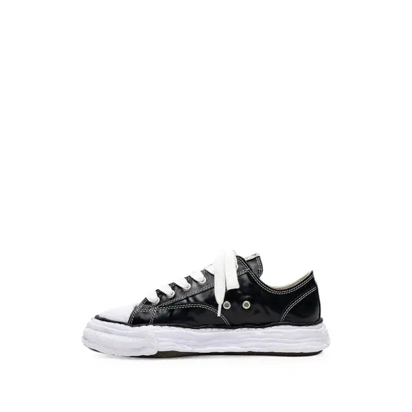 Mihara Yasuhiro Peterson23 Og Sole Wrinkled Leather Low-top Sneakers - Black