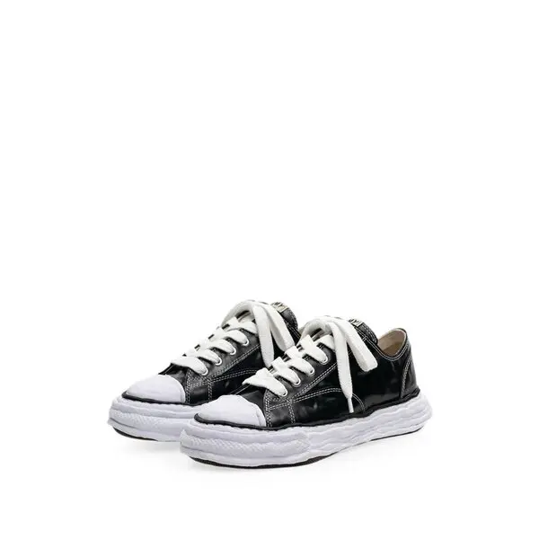 Mihara Yasuhiro Peterson23 Og Sole Wrinkled Leather Low-top Sneakers - Black