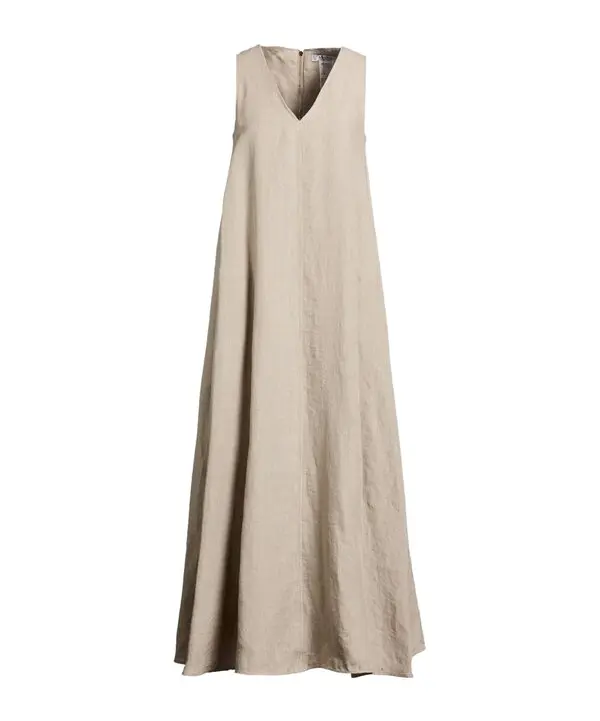 Max Mara Solid Color Linen Sleeveless Dress