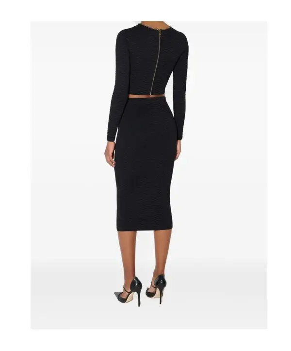 Elisabetta Franchi Knit Top With Snake-pattern
