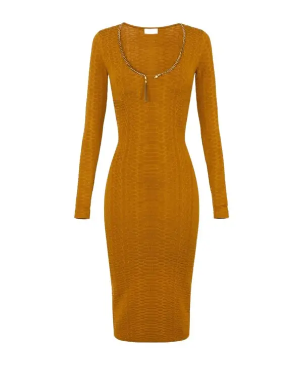 Elisabetta Franchi Snake-print Knit Dress