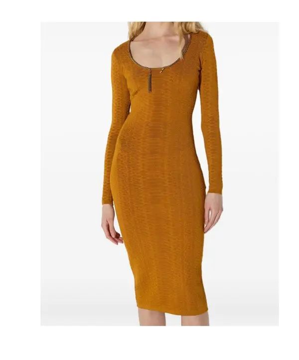 Elisabetta Franchi Snake-print Knit Dress