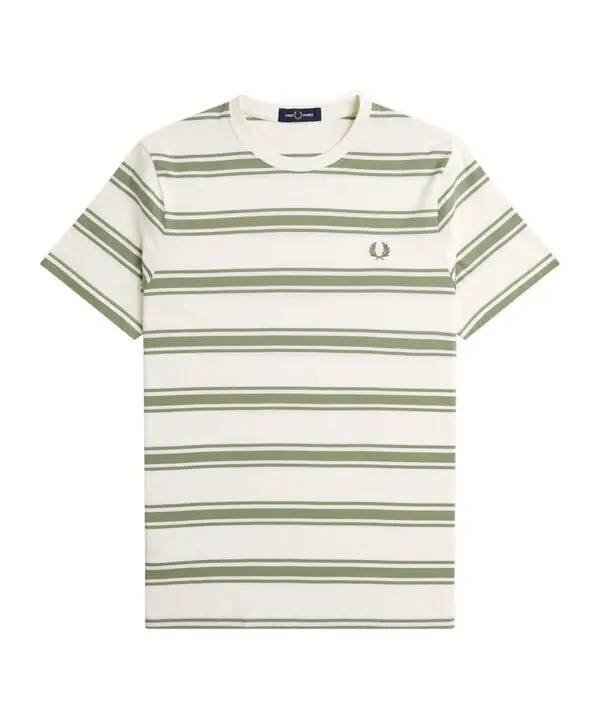 Fred Perry Horizontal Stripe Crew Neck Shortsleeve Tshirt